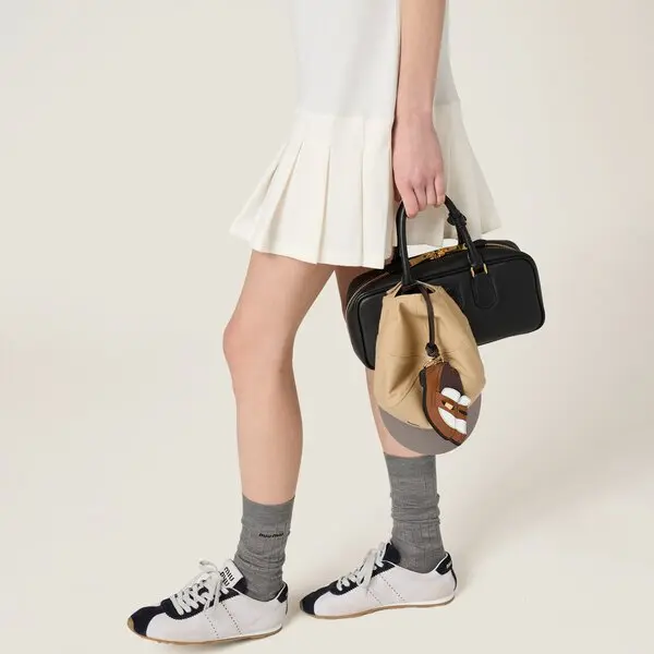 Miu Miu Logo-embroidered Short-sleeved Mini Polo Dress