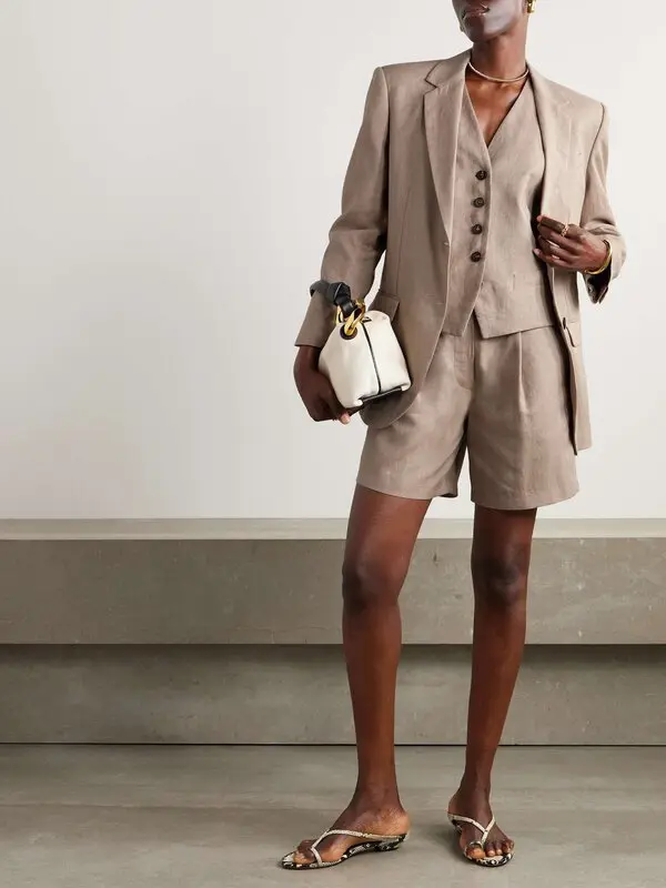 Brunello Cucinelli Single-breasted Suit Coat - Nude