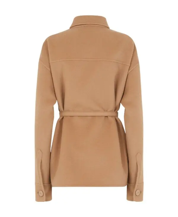 Fendi Logo Plaque Belted Jacket