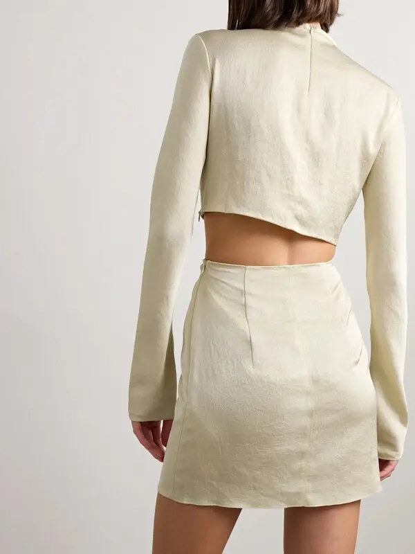 Nanushka Long-sleeved Cut-out Dress