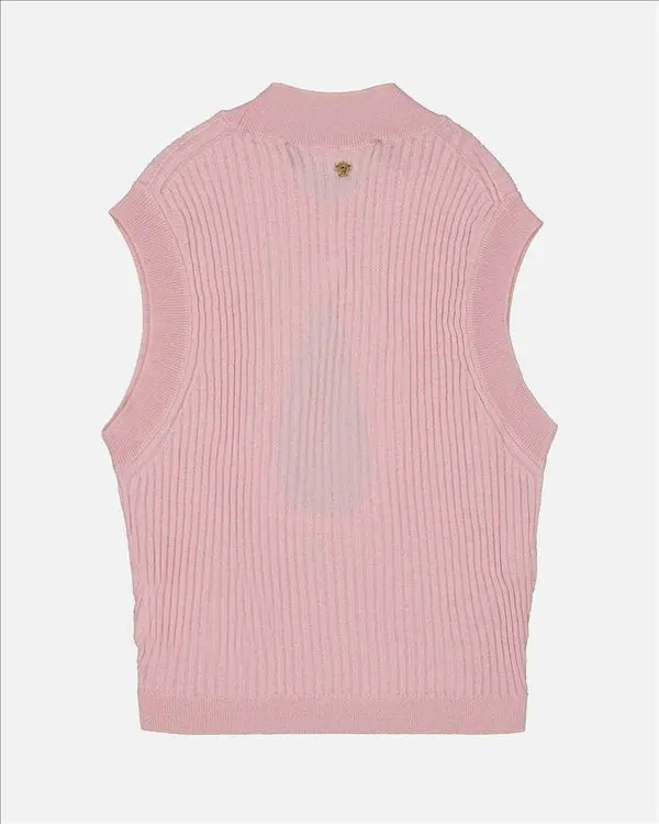 Versace Cut-out Ribbed Crop Top