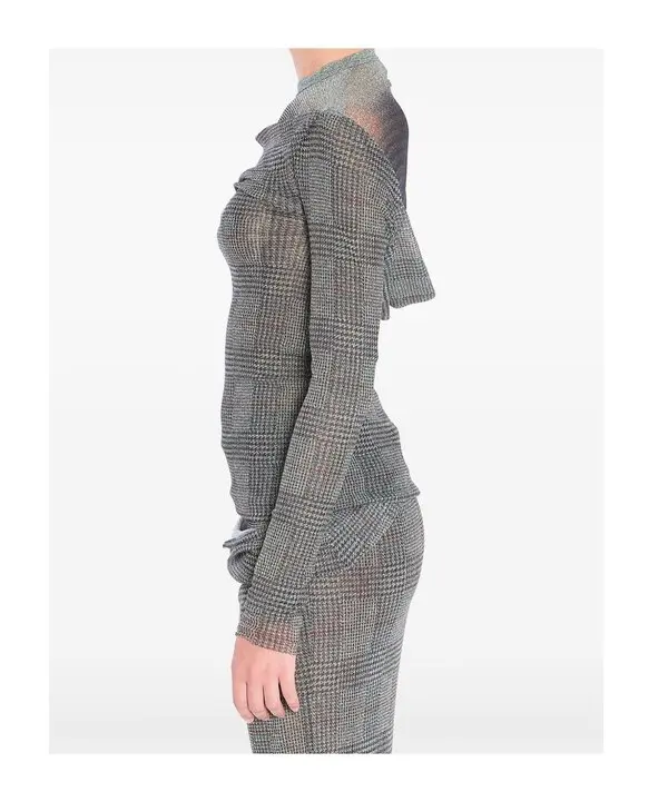 JEAN PAUL GAULTIER Long Sleeve Crew Neck Mesh Top