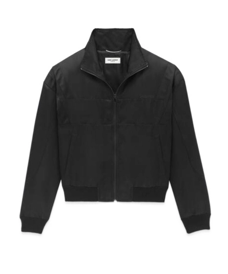 Saint Laurent Zip-up Teddy Jacket With Embroidered Logo