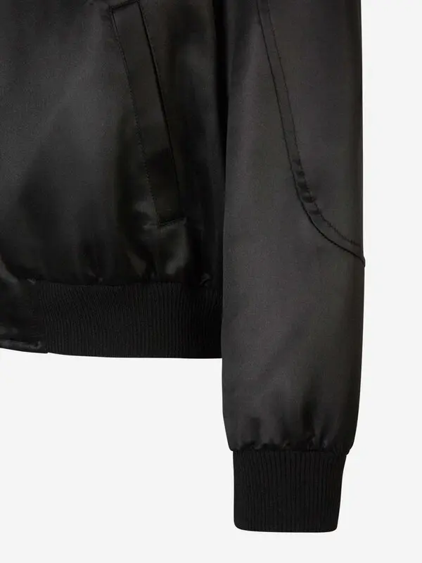 Saint Laurent Zip-up Teddy Jacket With Embroidered Logo