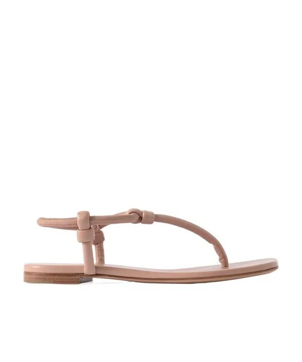 GIANVITO ROSSI Knot-trimmed Flat Sandals
