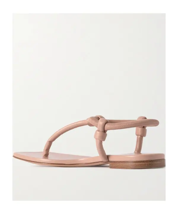 GIANVITO ROSSI Knot-trimmed Flat Sandals