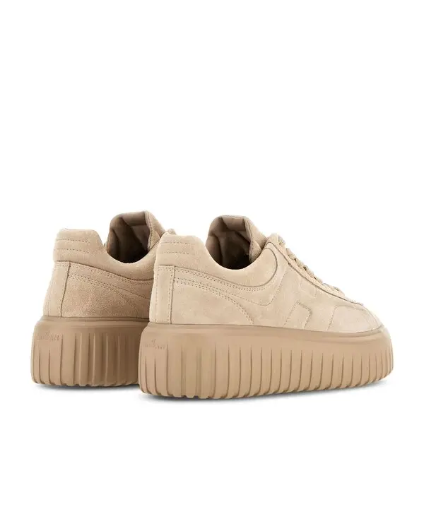 Hogan H-striped Lace-up Sneakers - Light Brown