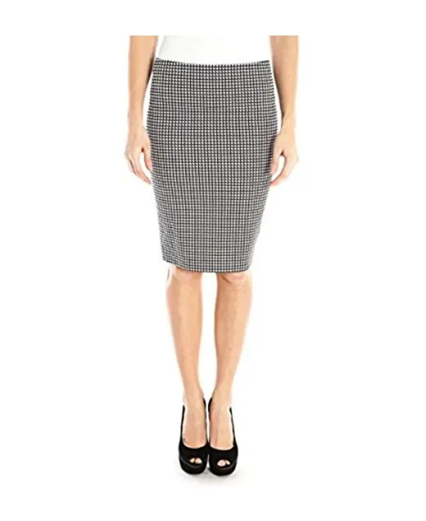 Emporio Armani Plaid Detail Slim Fit Skirt