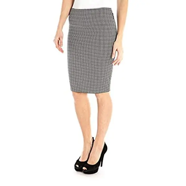 Emporio Armani Plaid Detail Slim Fit Skirt
