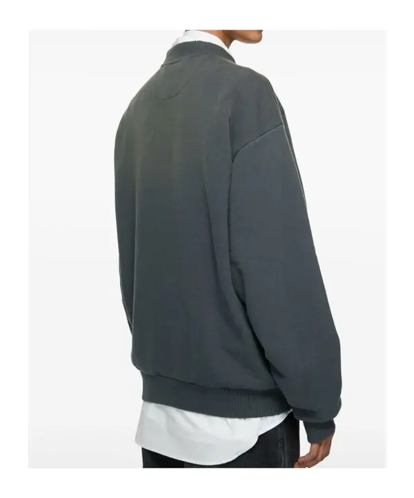 Acne Studios Logo Printed Zip-up Sweatshirt - Black
