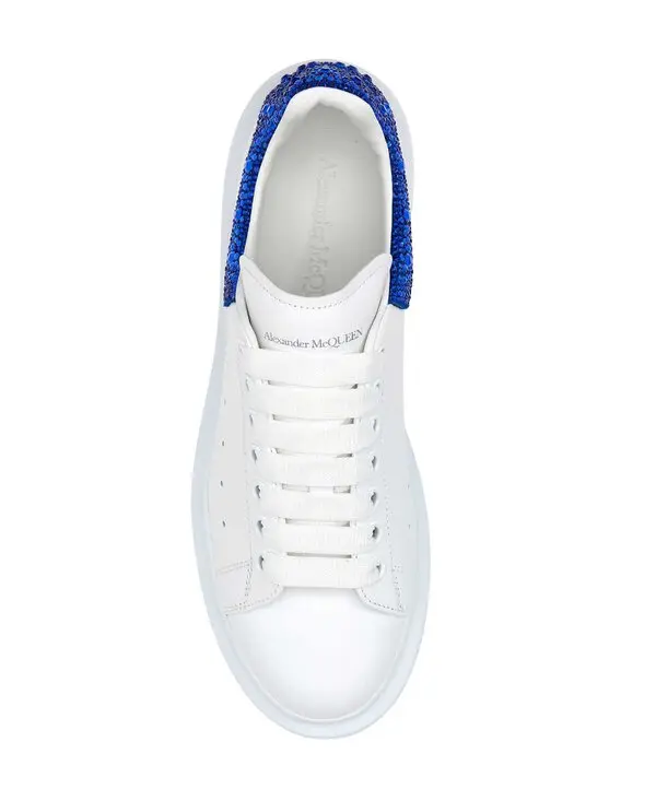 Alexander McQueen Oversized Embellished Lace-up Sneakers - White