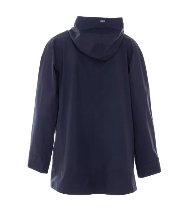 Herno Zip-up High Neck Hooded Jacket - Black
