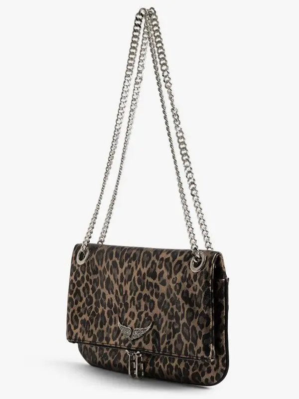 Zadig&Voltaire Leopard-printed Leather Shoulder Bag