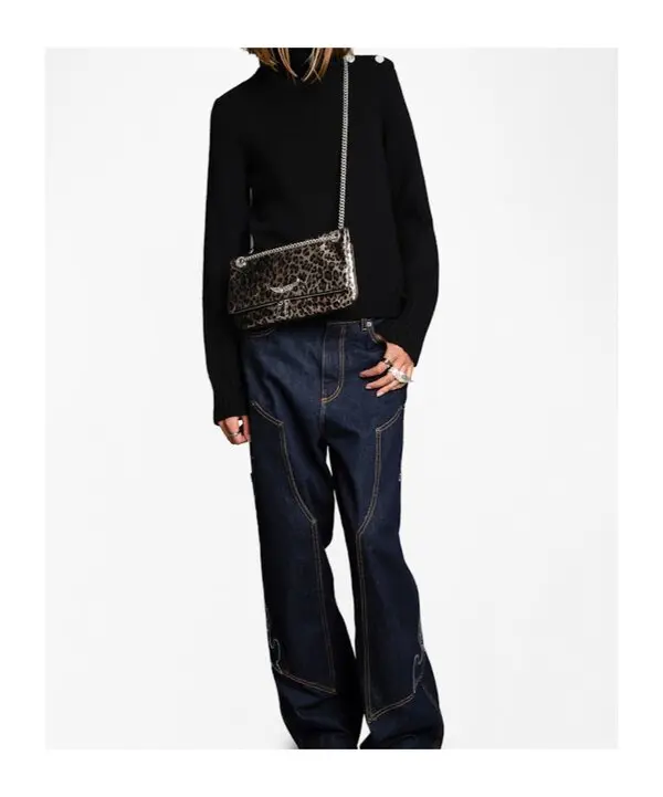Zadig&Voltaire Leopard-printed Leather Shoulder Bag