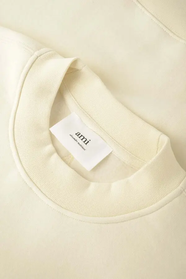 AMI Paris Crewneck Sweatshirt With Logo Patch
