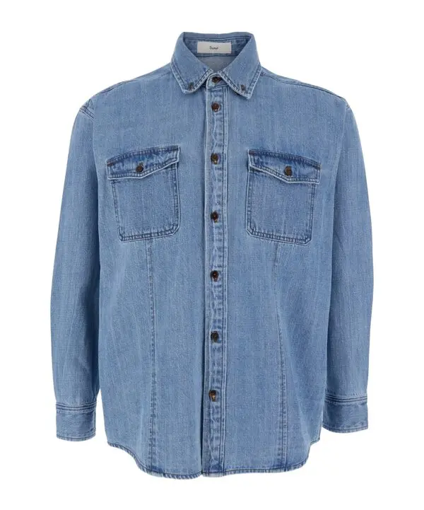 DUNST Jacket With Patch Pockets On The Chest In Denim