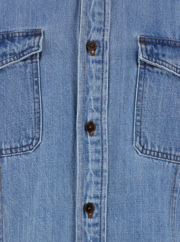 DUNST Jacket With Patch Pockets On The Chest In Denim