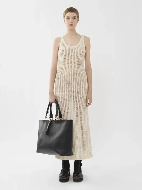 Chloé Sleeveless Maxi Dress In Wool, Cashmere, And Silk Knit