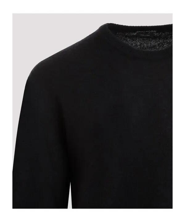 TOM FORD Long-sleeved Crewneck Jumper - Black