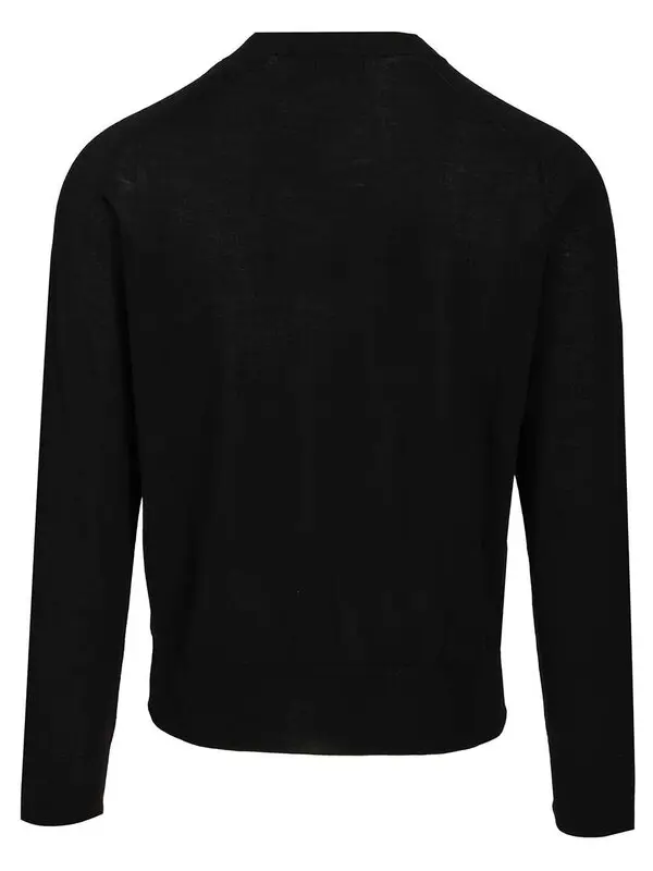 AMI Paris De Coeur Crewneck Sweater - Black