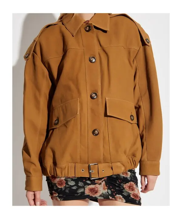 IRO PARIS Button Suede Jacket - Brown