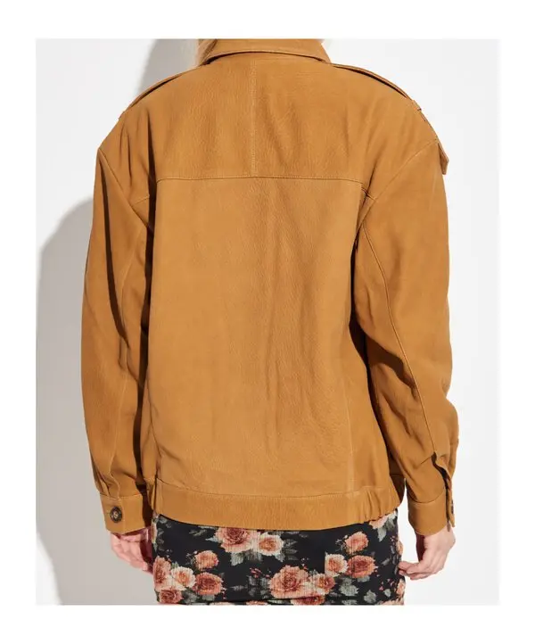 IRO PARIS Button Suede Jacket - Brown