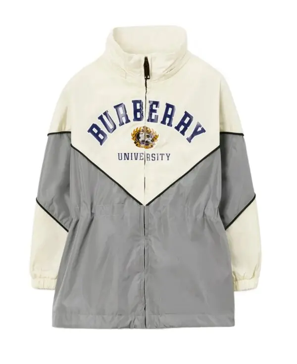 Burberry University" College Print Zip Jacket
