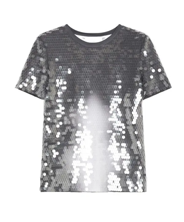 Sportmax All Over Sequin Embellished T-shirt