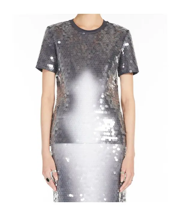 Sportmax All Over Sequin Embellished T-shirt