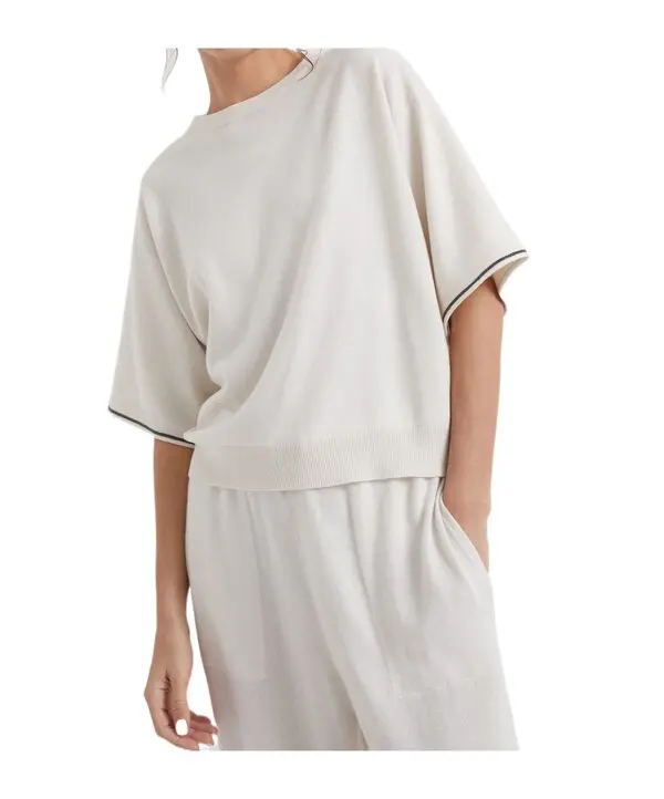Brunello Cucinelli Monili-trim Knitted Top