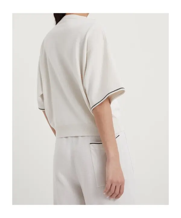 Brunello Cucinelli Monili-trim Knitted Top