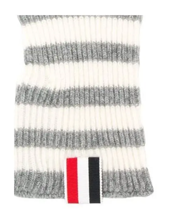 Thom Browne 4-bar Cashmere Gloves - Gray