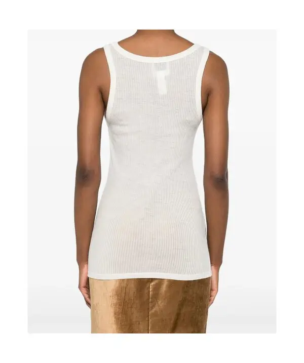 FORTE_FORTE Ribbed Tank Top - Off-white