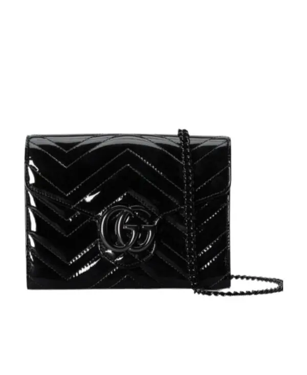 Gucci Matelassé Leather Shoulder Bag - Black