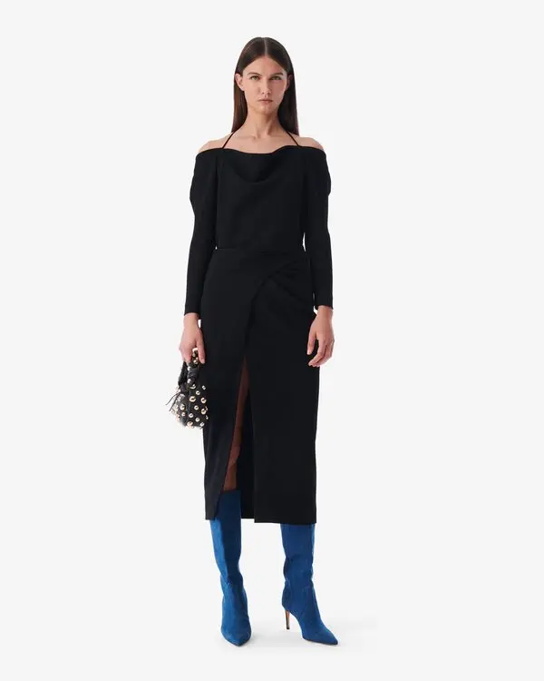 IRO PARIS Pumko Wrap Midi Skirt