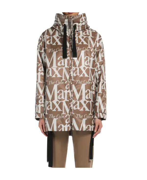 Max Mara Reversible Down Jacket With Logo Print