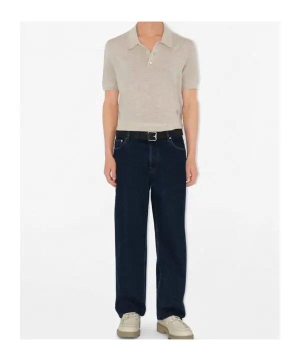 Burberry Logo Patch Straight-leg Jeans