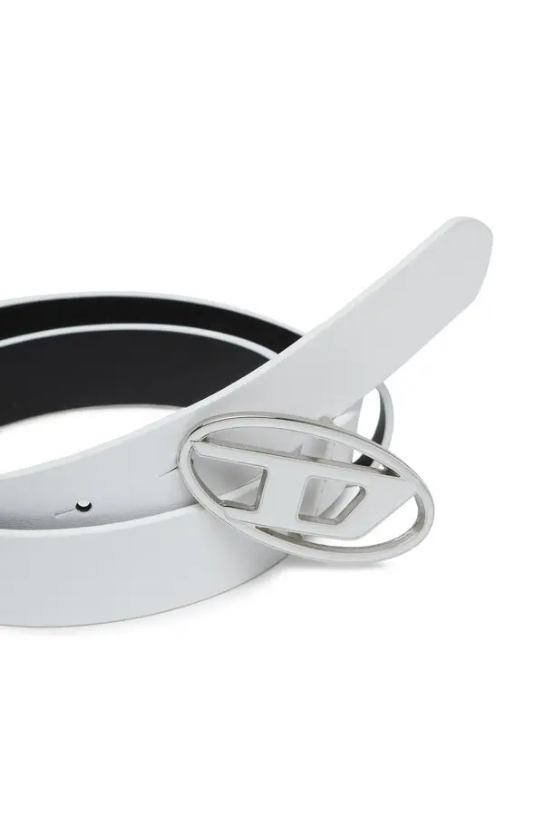 DIESEL® Logo Buckled Belt - White