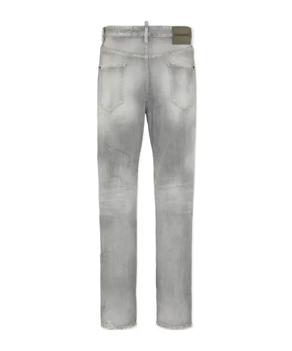Dsquared2 Distressed Brushed Wash Jeans - Gray