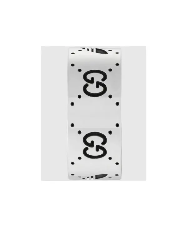 Gucci X Adidas Engraved Wide Ring - White