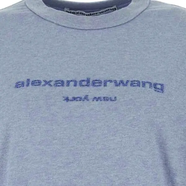 Alexander Wang Puff Logo Long Sleeved T-shirt - Blue