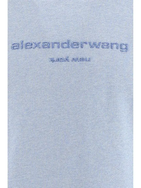 Alexander Wang Puff Logo Long Sleeved T-shirt - Blue