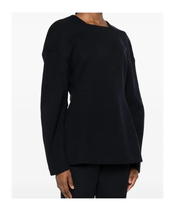 Max Mara Long-sleeved Sweater With Back Zip Closure
