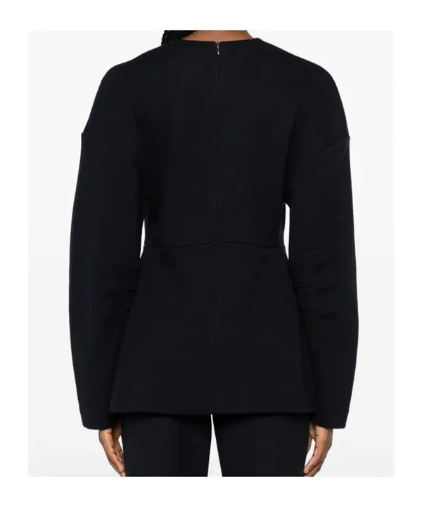 Max Mara Long-sleeved Sweater With Back Zip Closure