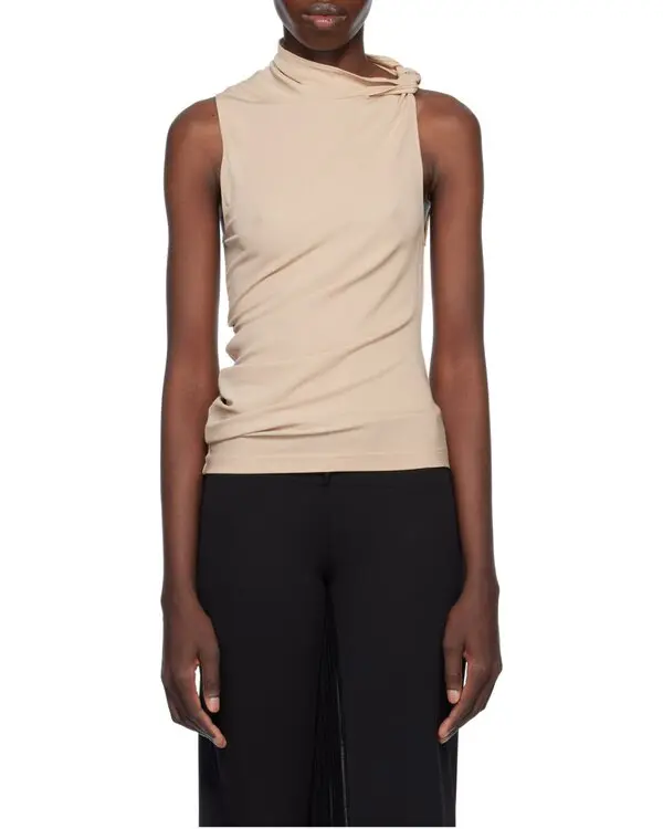 COURREGES Asymmetric Draped Jersey Top