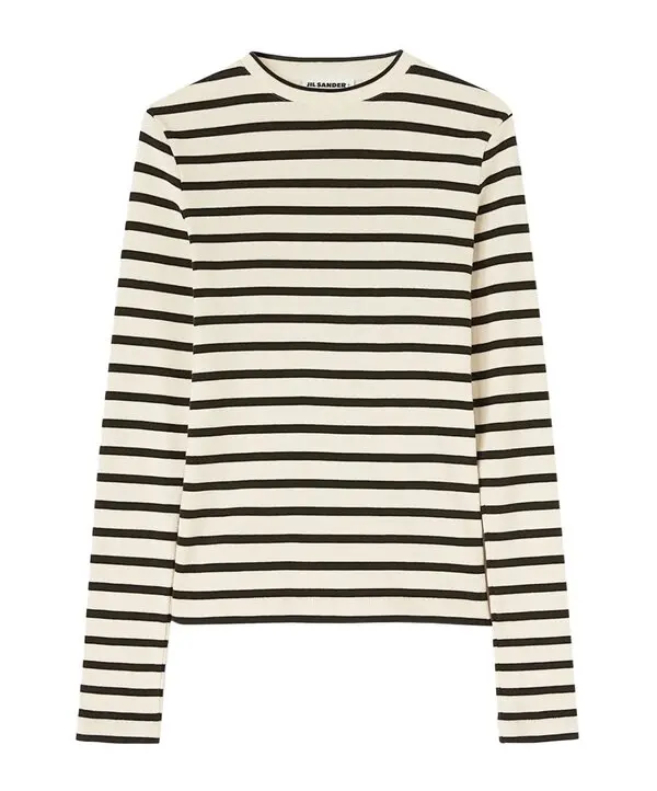 JIL SANDER Striped Long Sleeve T-shirt - No
