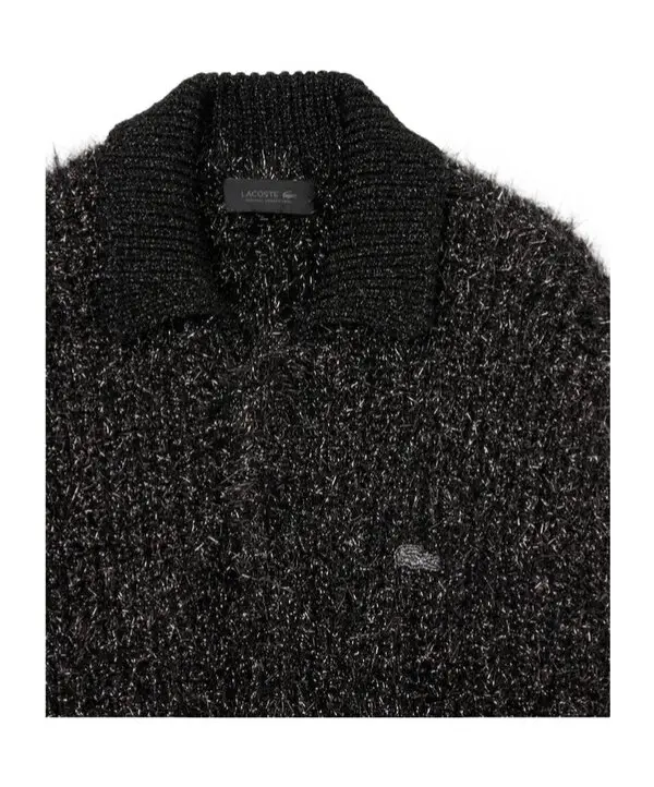 Lacoste Textured Knit Jumper With Logo Motif