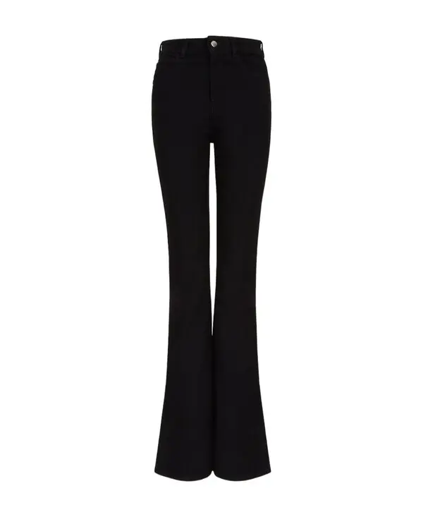 Emporio Armani Mid-waist Flared Jeans - Black