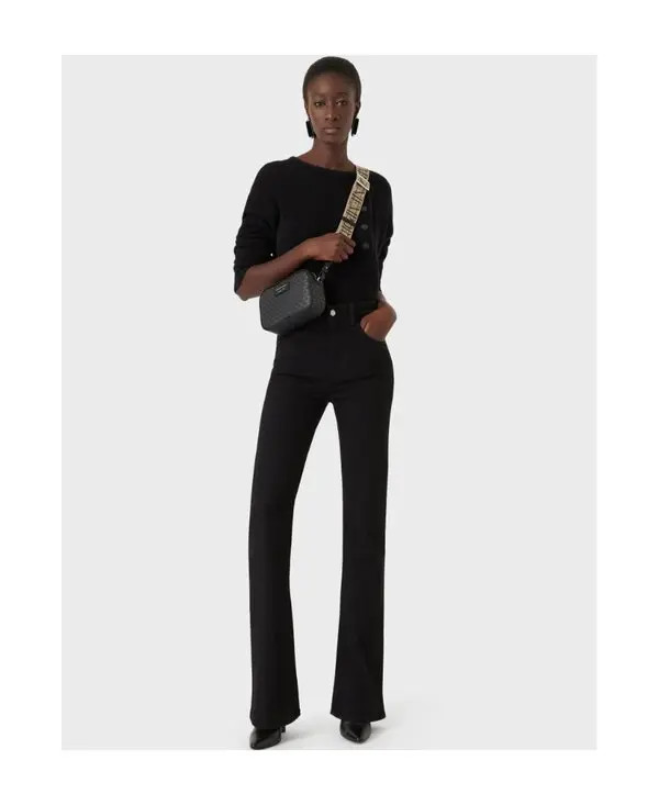 Emporio Armani Mid-waist Flared Jeans - Black