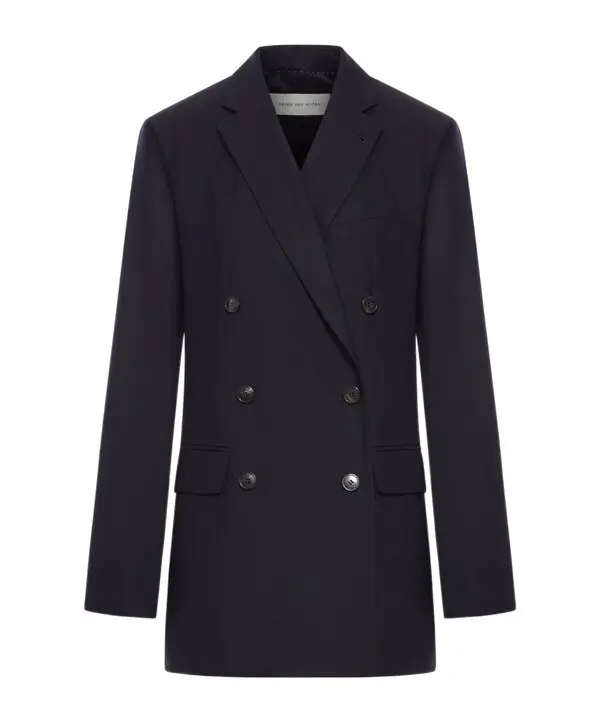 Dries Van Noten Double Breasted Jacket - Navy